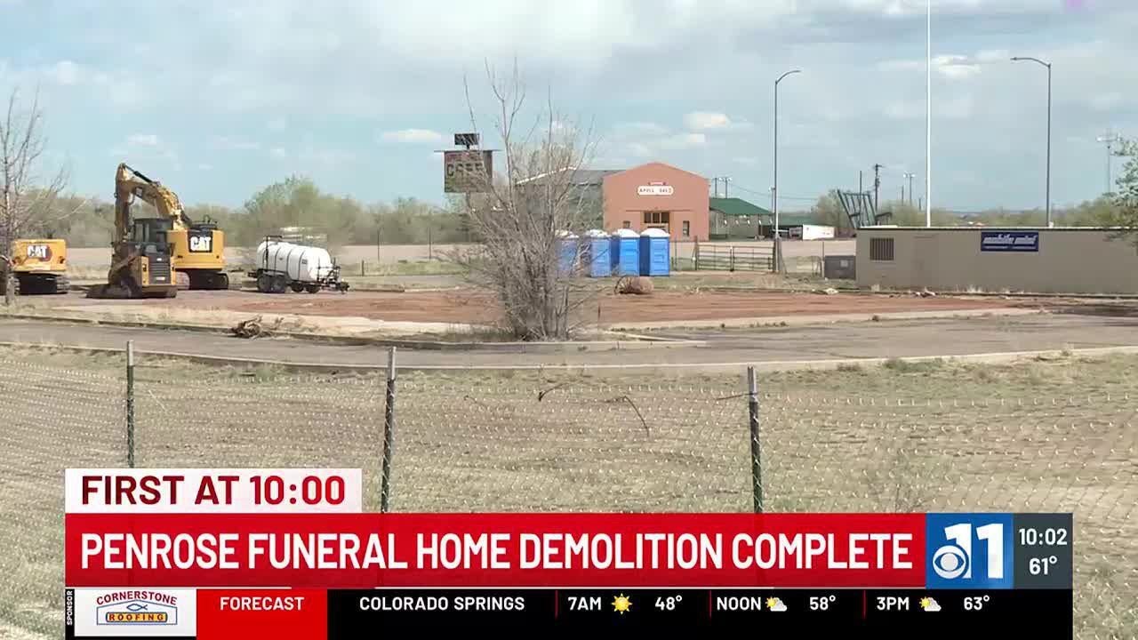 Penrose Funeral Home Demolition Complete - YouTube
