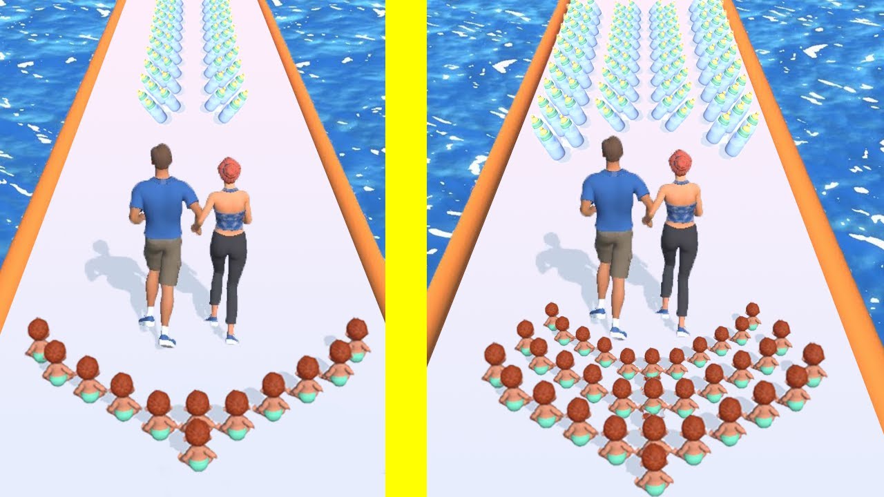 Level 1 VS Level 99999 - Family Run 3D ! - YouTube