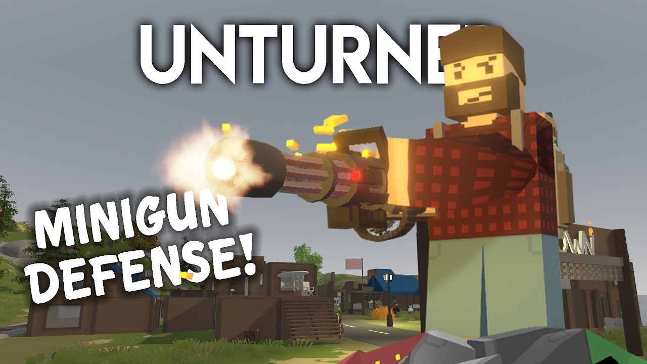 Unturned | Minigun Defense! (Survival Roleplay #5) - YouTube