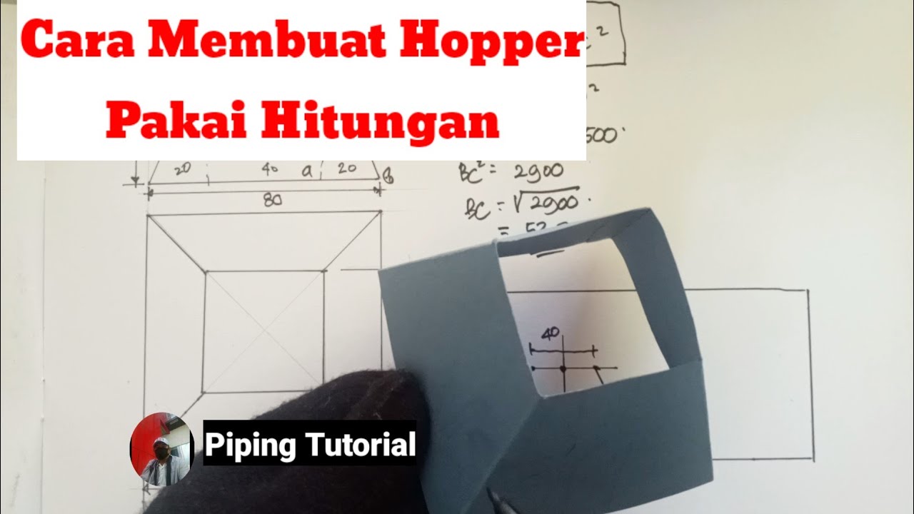 Cara membuat hopper dengan cara dihitung menggunakan kalkulator ...