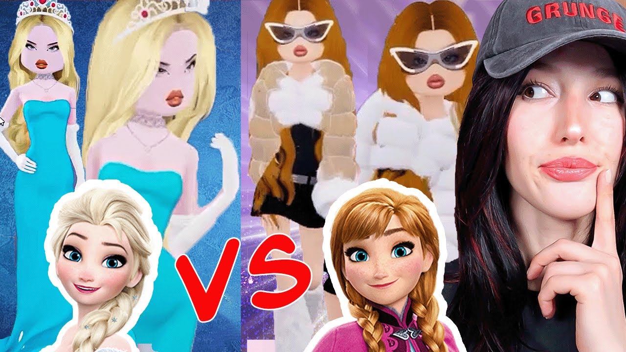 ROBLOX DRESS TO IMPRESS'de ELSA VE ANNA'YI YAPTIM! - YouTube