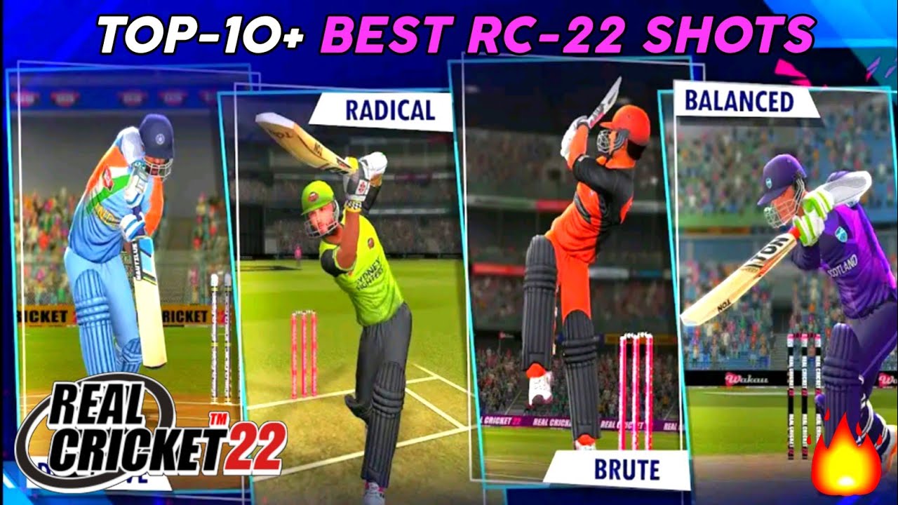 🔥TOP-10 Best Real Cricket™22 Batting Shots | RC-22 Shots | - YouTube