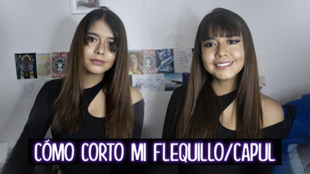 Cómo corto mi Capul/Flequillo recto.🖤 - YouTube