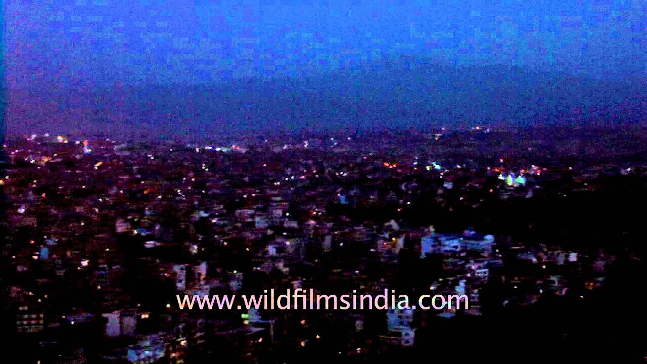 Night view of Kathmandu in Nepal - YouTube