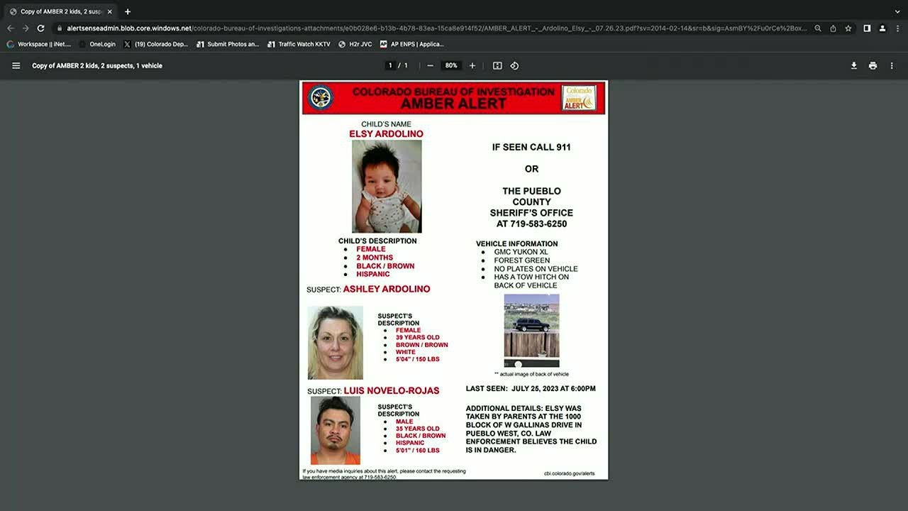 WATCH: AMBER ALERT: 2-month-old girl could be in danger, last seen in ...