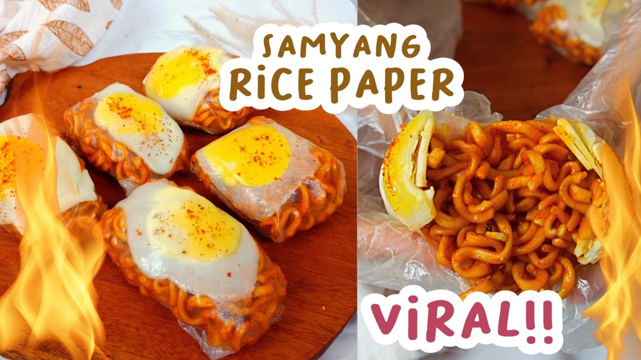 CUMA 3 BAHAN!!! SAMYANG RICE PAPER SUPER PEDAS!!!! - YouTube