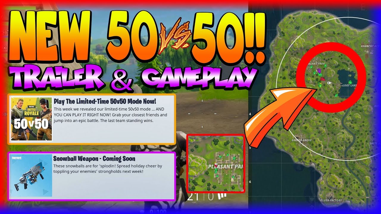 FORTNITE 50 V 50! TRAILER & GAMEPLAY (FORTNITE 50 V 50 MODE GAMEPLAY ...