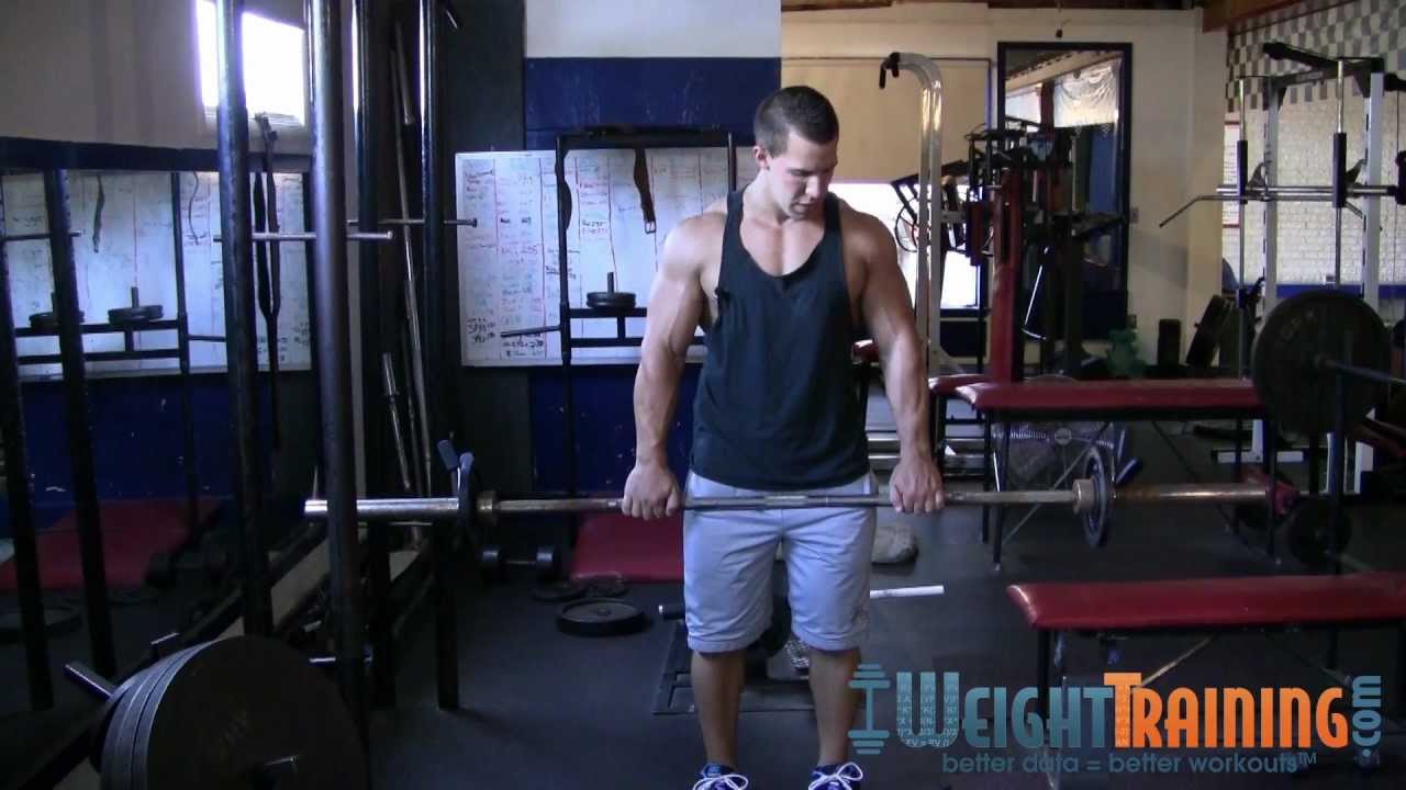 Upright Row - How to do Barbell Upright Rows - YouTube