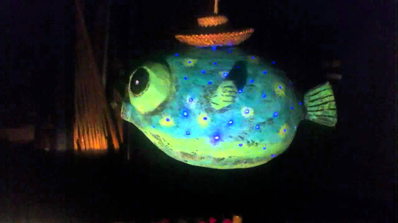 Glowing Puffer Fish Tiki tOny - YouTube