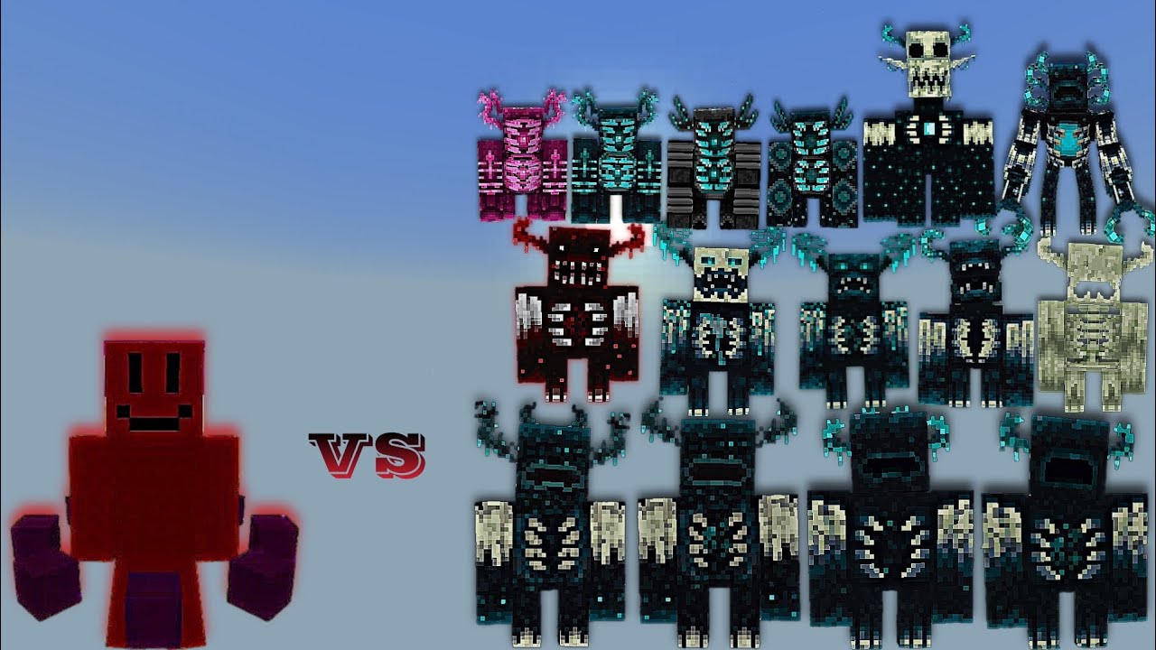 Red_Man vs Warden Plus | Minecraft Bedrock | Mob Battle - YouTube