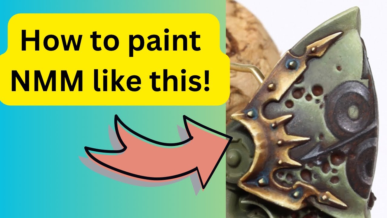 How I paint NMM gold trim non metallic metal - YouTube