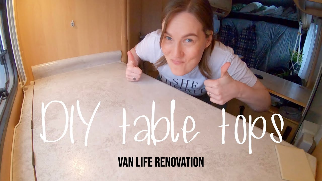 New countertop covers | DIY D-C-Fix table surface | VAN LIFE renovation ...