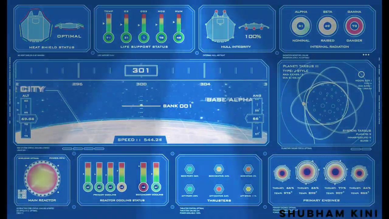 Spaceship hud - YouTube