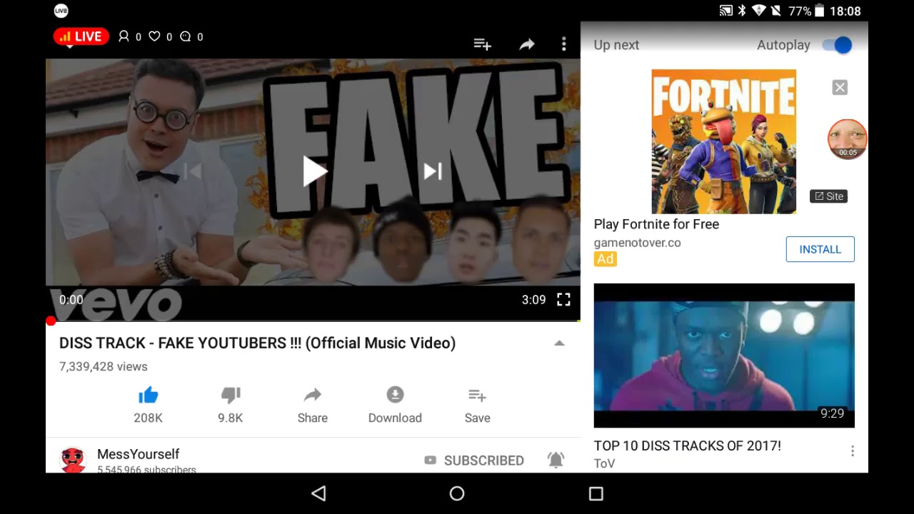 live messyourself fake you tubers distrack reaction - YouTube