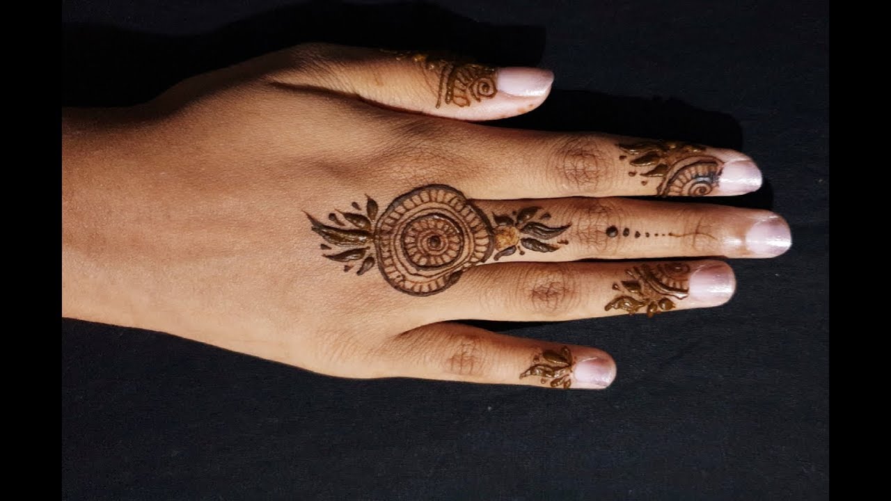 Simple and beautiful back hand mehndhi | mehndhi design 2019 | step by ...