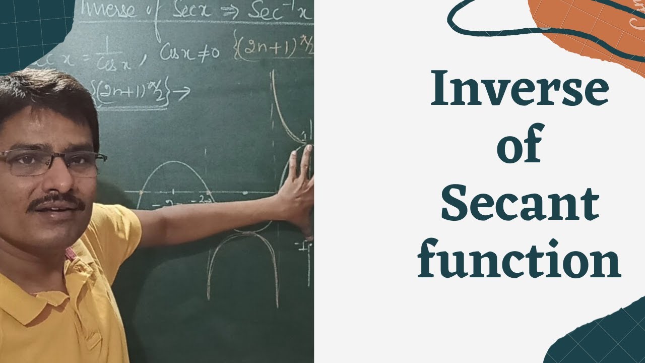 Inverse of secant function,sec-1(x), - YouTube