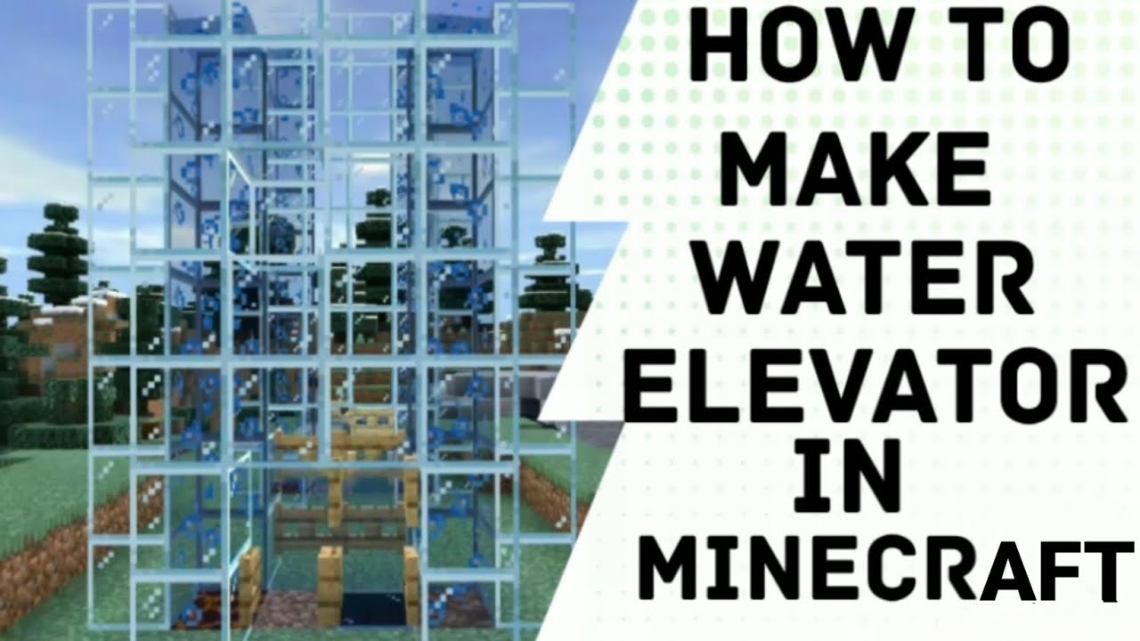 how to make water elevator in Minecraft - YouTube