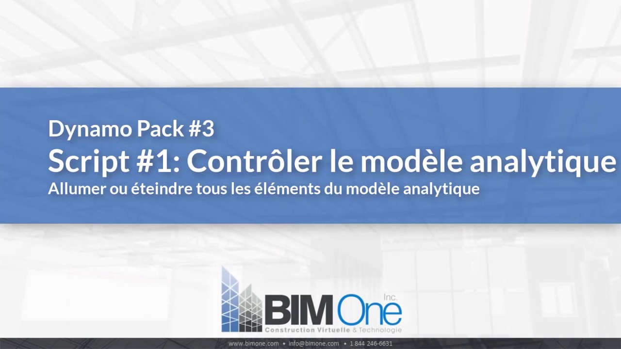 Dynamo Pack: Contrôler le modèle analytique - YouTube