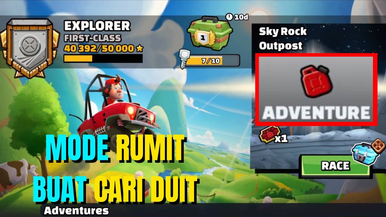 mode tegampang buat dapat uang | Adventure Mode Review | - Hill Climb ...