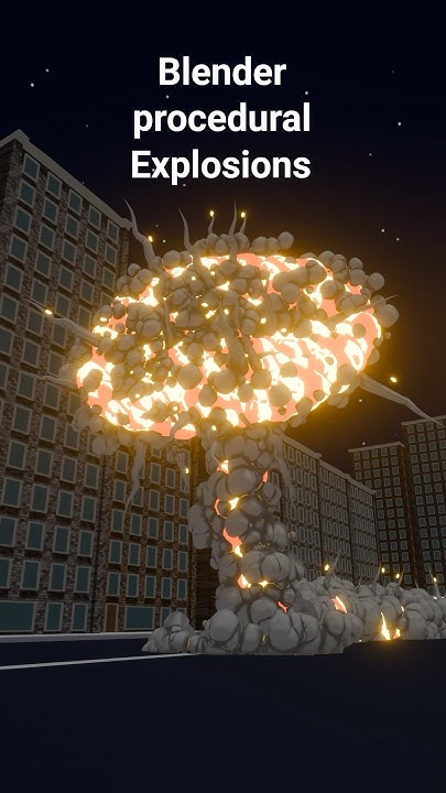 Procedural explosion made in Blender geometry nodes. #blender #explosion #geometrynodes #vfx #3d ...