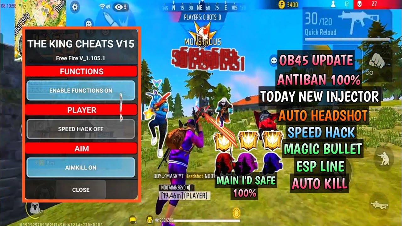 Free Fire OB45 magic bullet Config File🎯🌠 Macro Aimbot + No Recoil Regedit ‼️ Antiban VIP Script ...