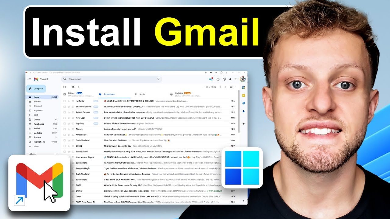 How To Install Gmail App on Laptop/PC (Step By Step) - YouTube