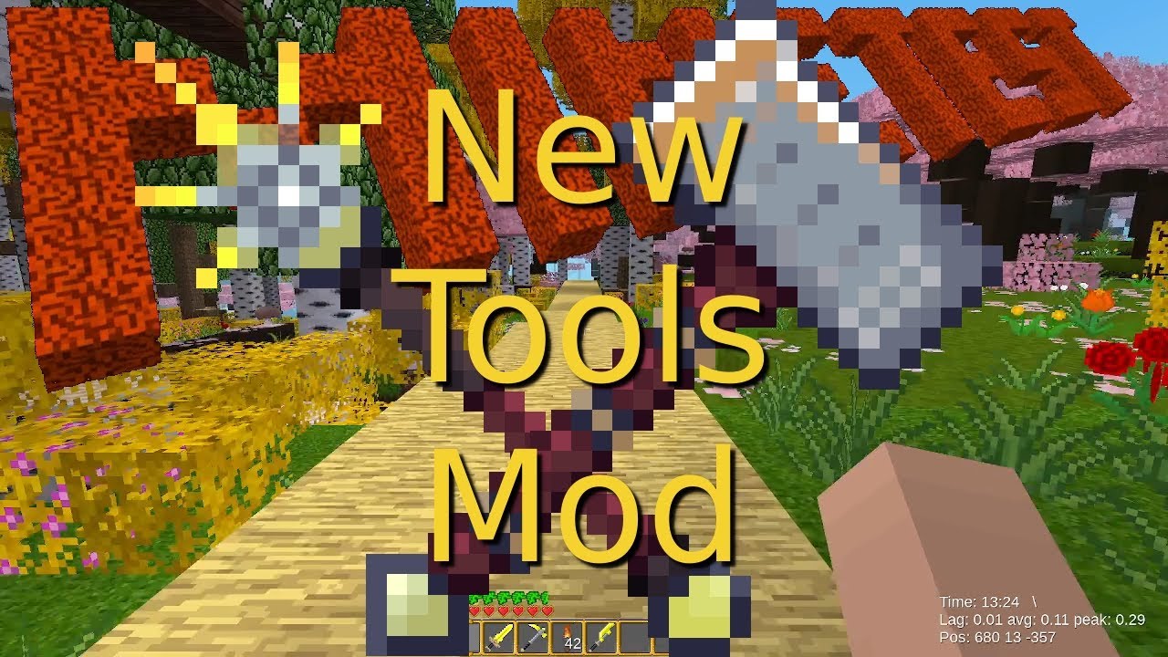 Minetest Mod - Sane Tools: 3x3 hammer, builder wand - YouTube