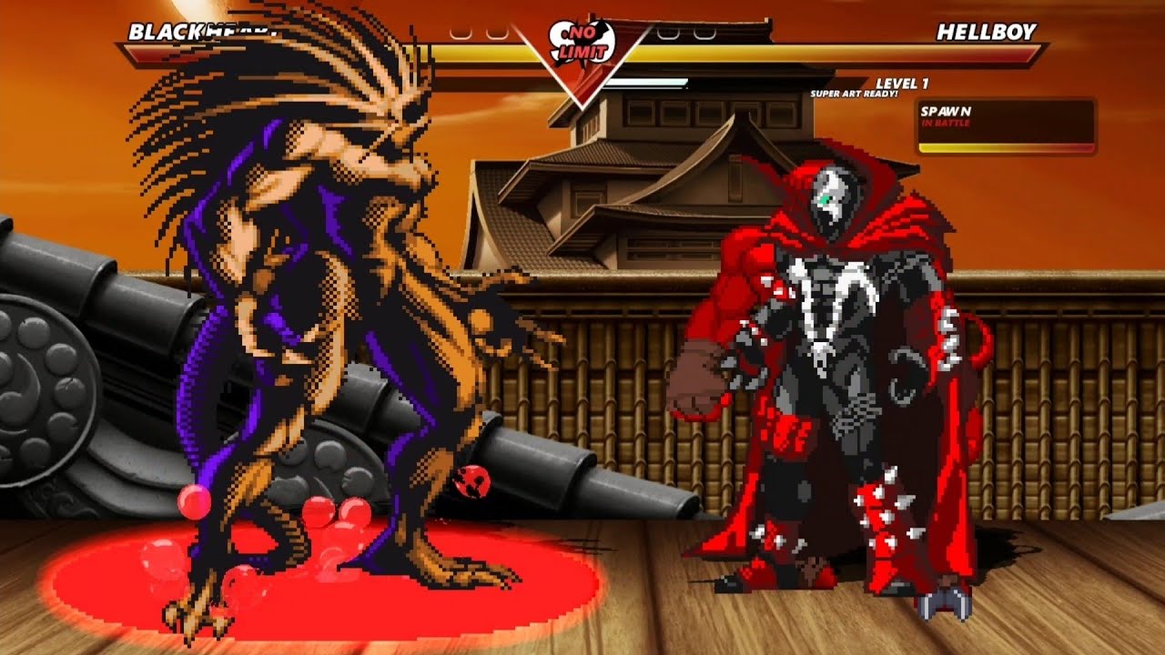 BLACKHEART vs HELLBOY & SPAWN - Highest Level Incredible Epic Fight! - YouTube