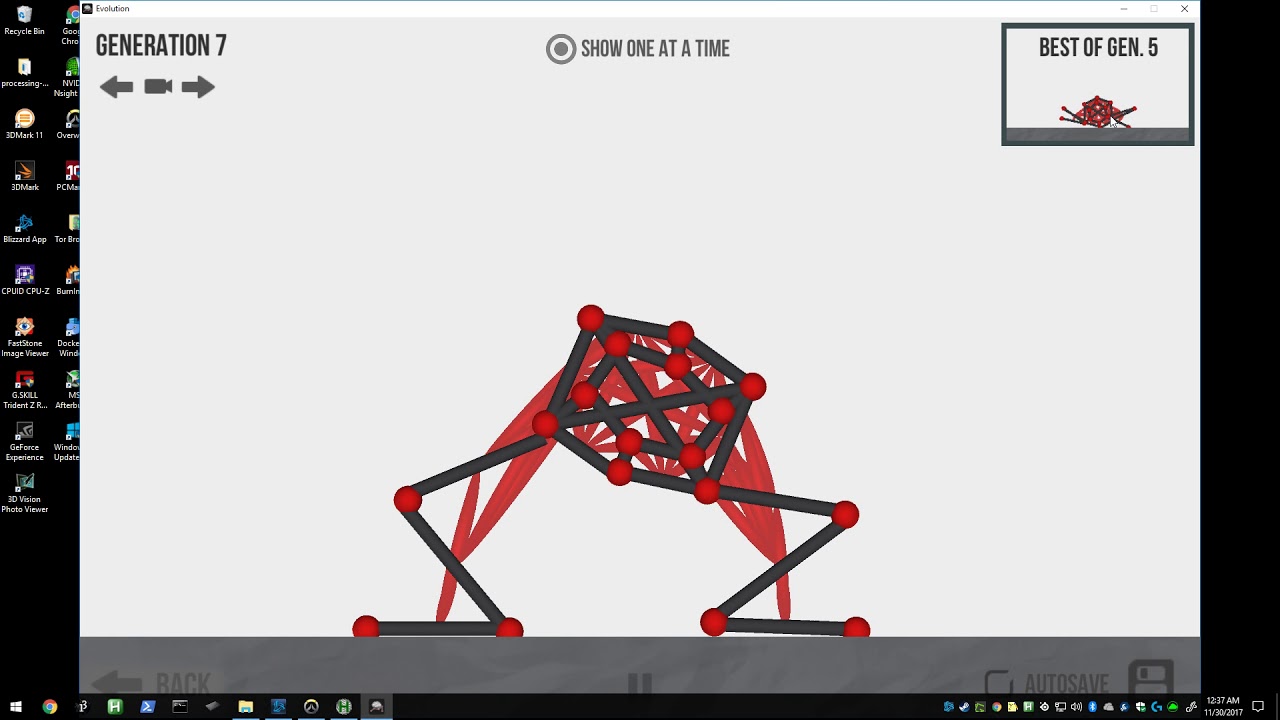 evolution muscles ai 3d game simulator - YouTube