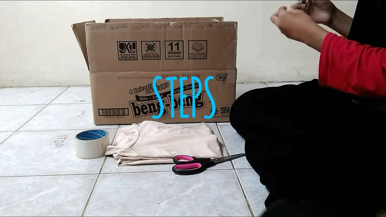 DIY Simple Cat House from Cardboard/ tips membuat rumah kucing - YouTube