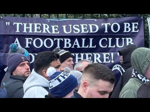 TOTTENHAM FANS PROTEST AGAINST THE BOARD AND DANIEL LEVY: Pre-Match ...