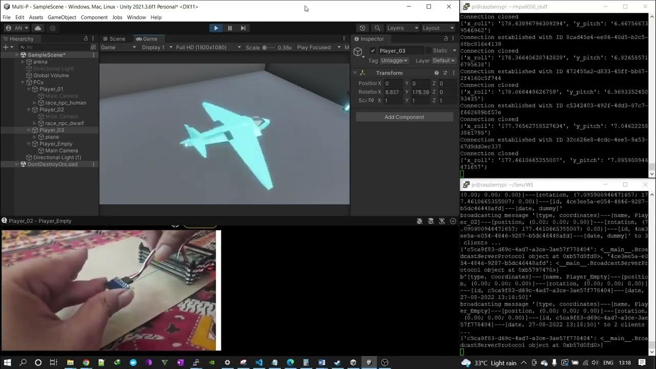 Imu Unity Fusion Using Websockets Youtube