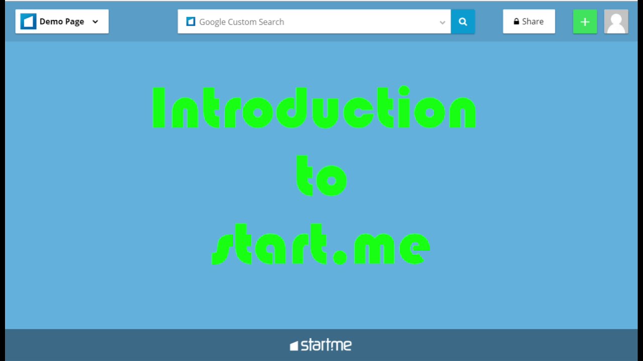 Begin with Start.me - YouTube