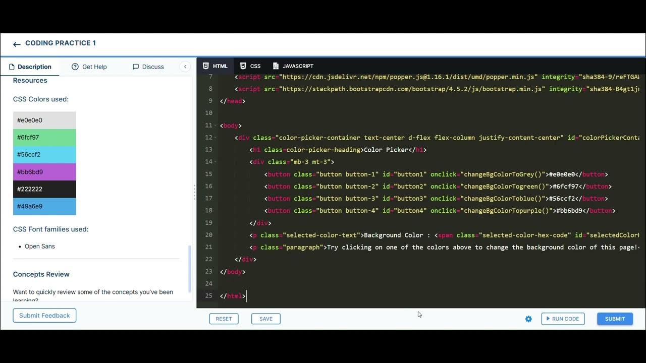 JavaScript | Coding Practice-1 | Color Picker | NxtWave CCBP 4.0 - YouTube