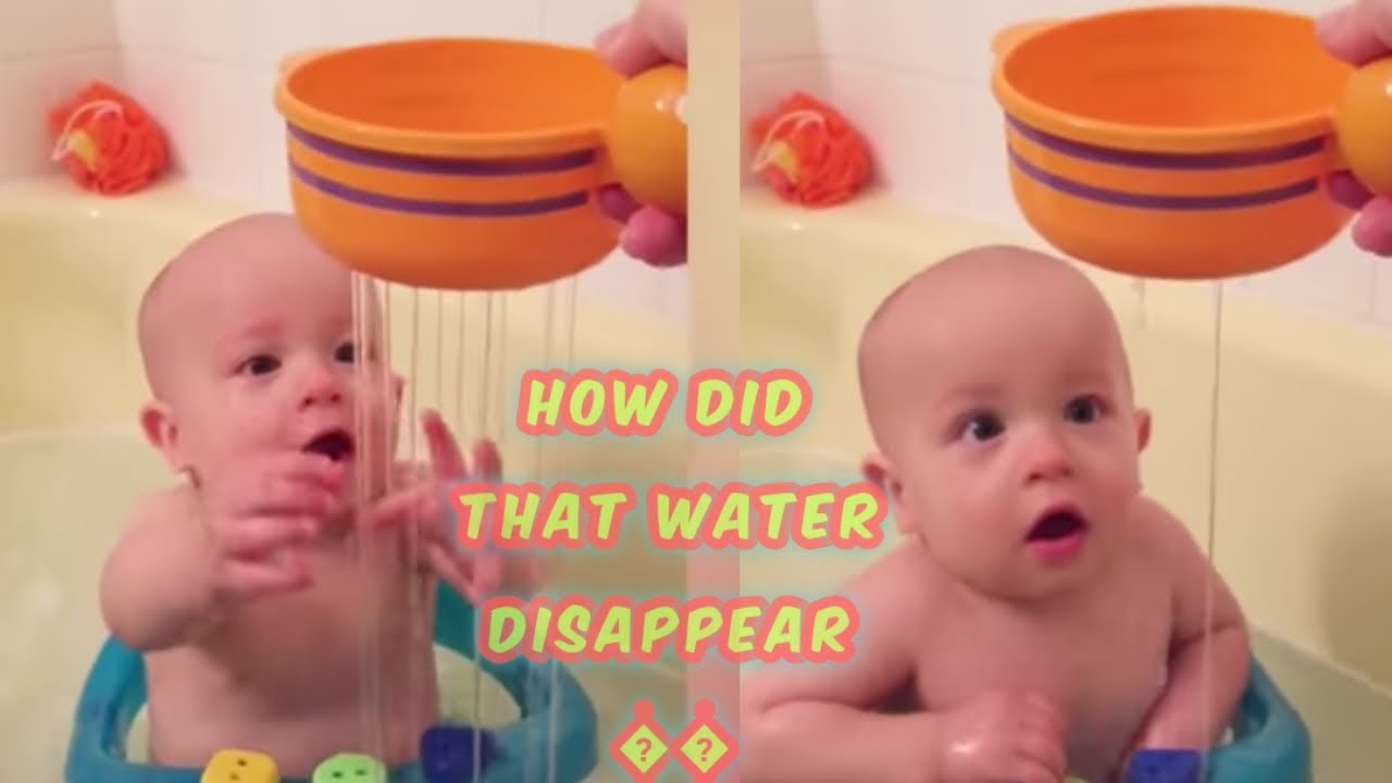 Funny sweet cute moments of babies playing with water. Best hysterical ...
