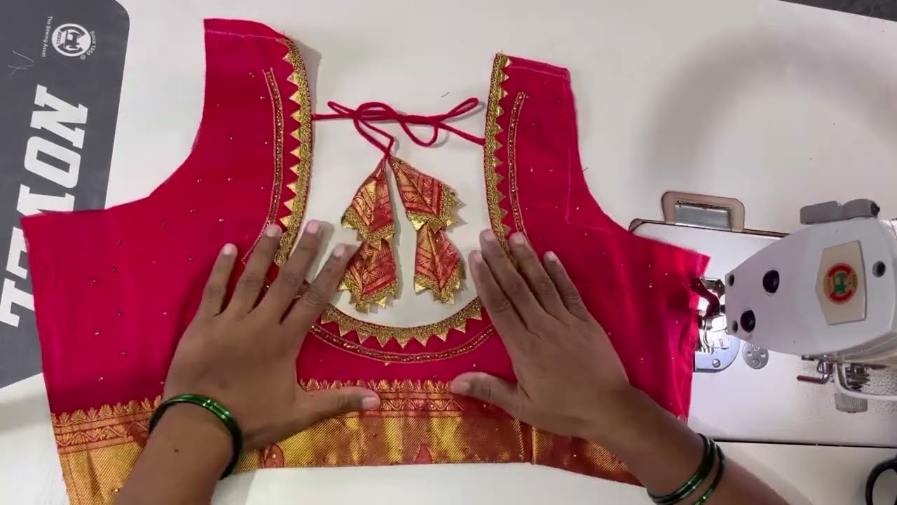 Beautiful Saree Shalu /paithani / Kathapder Blouse Back Neck Design ...