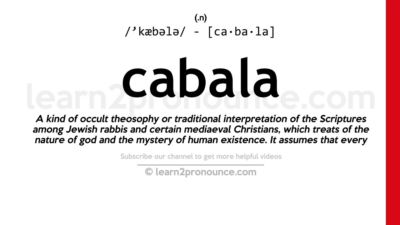 Pronunciation of Cabala | Definition of Cabala - YouTube