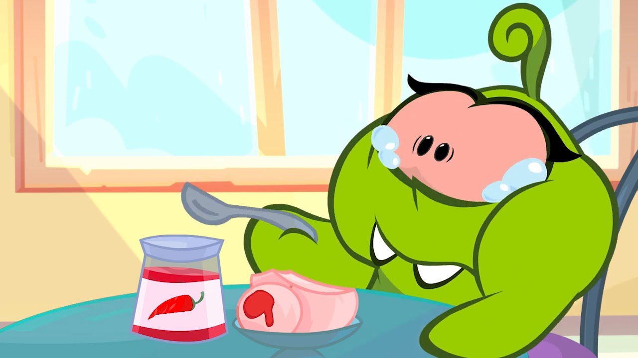 Learn English with Om Nom 🟢 Yummy VS Yucky Food 🍟 🥦 Cartoon For Kids ...
