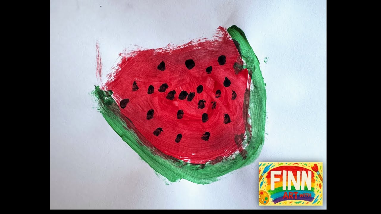 My First Painting: A Watermelon Slice! 🍉🎨 - YouTube