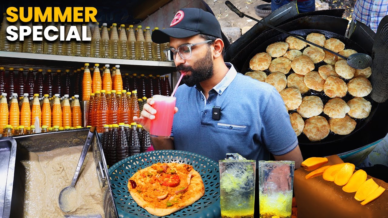 Extreme Level Summer Street Food | Rabri Doodh, Thanday Aam, Daal puri ...