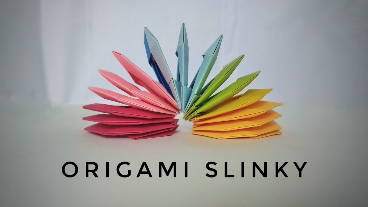 How to make origami toy Slinky | Origami paper toy | slinky spring ...