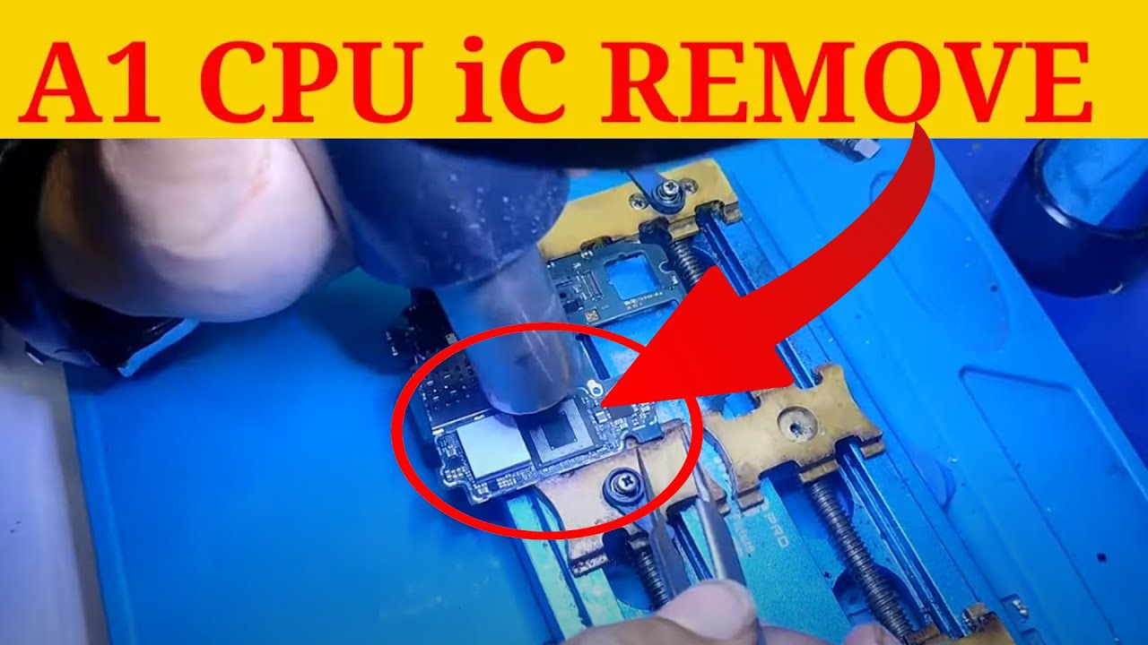 MOBILE CPU iC REMOVE 😊| HOW TO REMOVE MOBILE CPU IC | CPU IC को remove ...