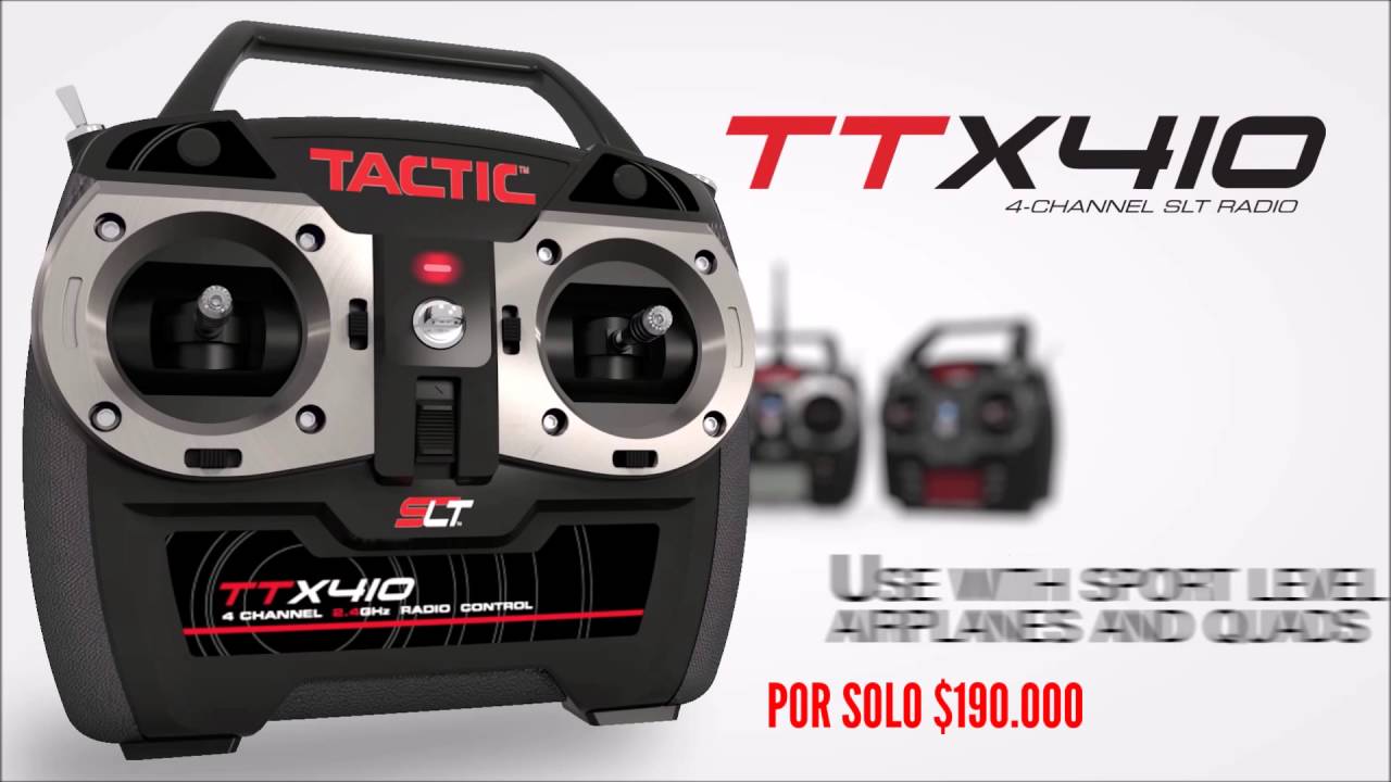 Radiocontrol tactic ttx410 2.4 4 canales en zonahobbies.com - YouTube