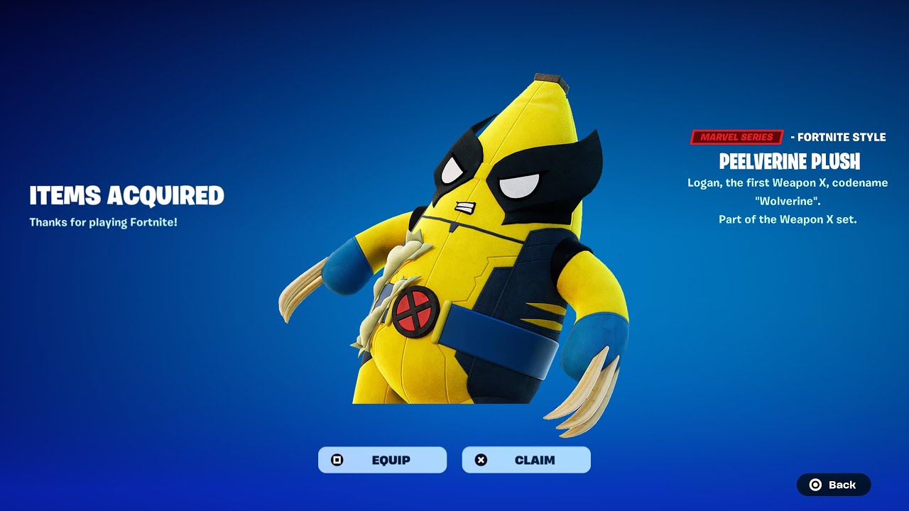 HOW TO GET PEELVERINE PLUSH BACK BLING IN FORTNITE! - YouTube