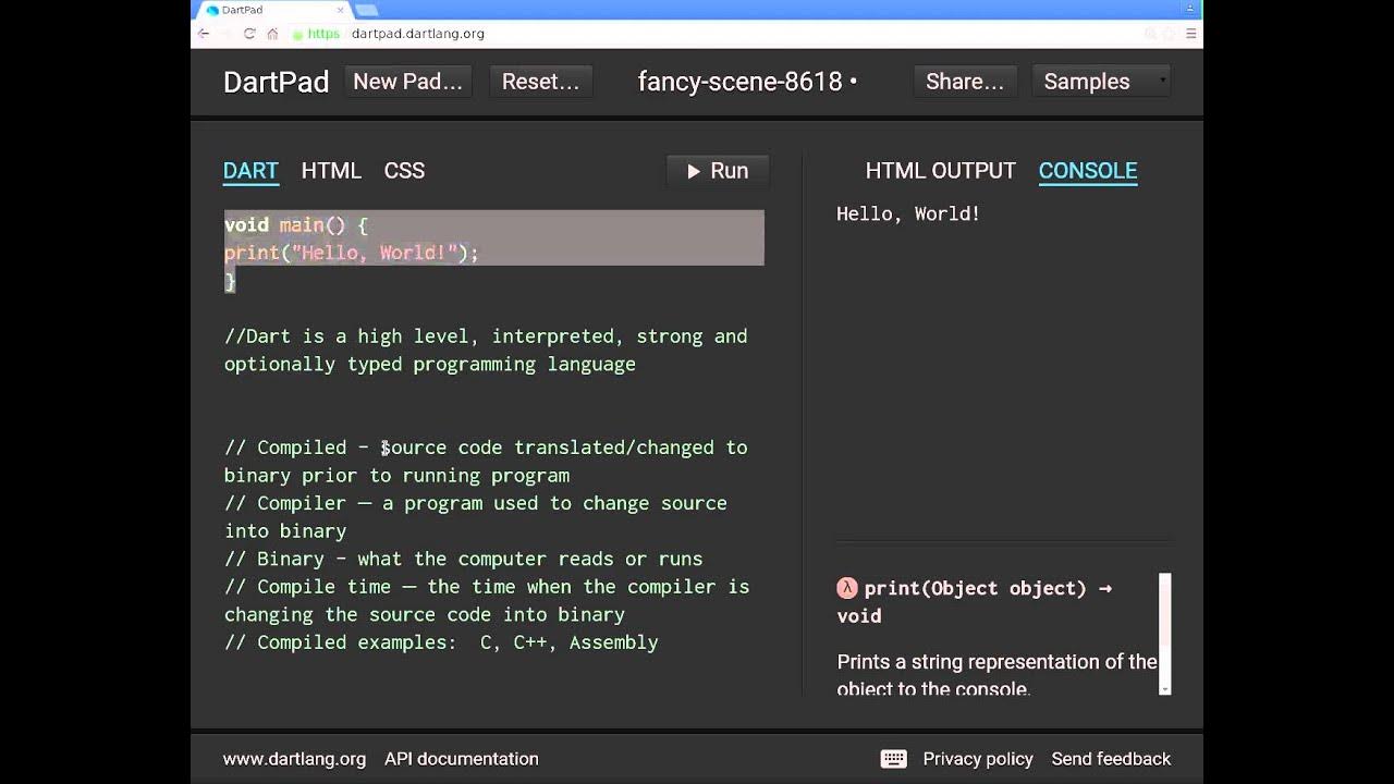 Dart Computer Programming for Beginners: 01 Introduction - YouTube
