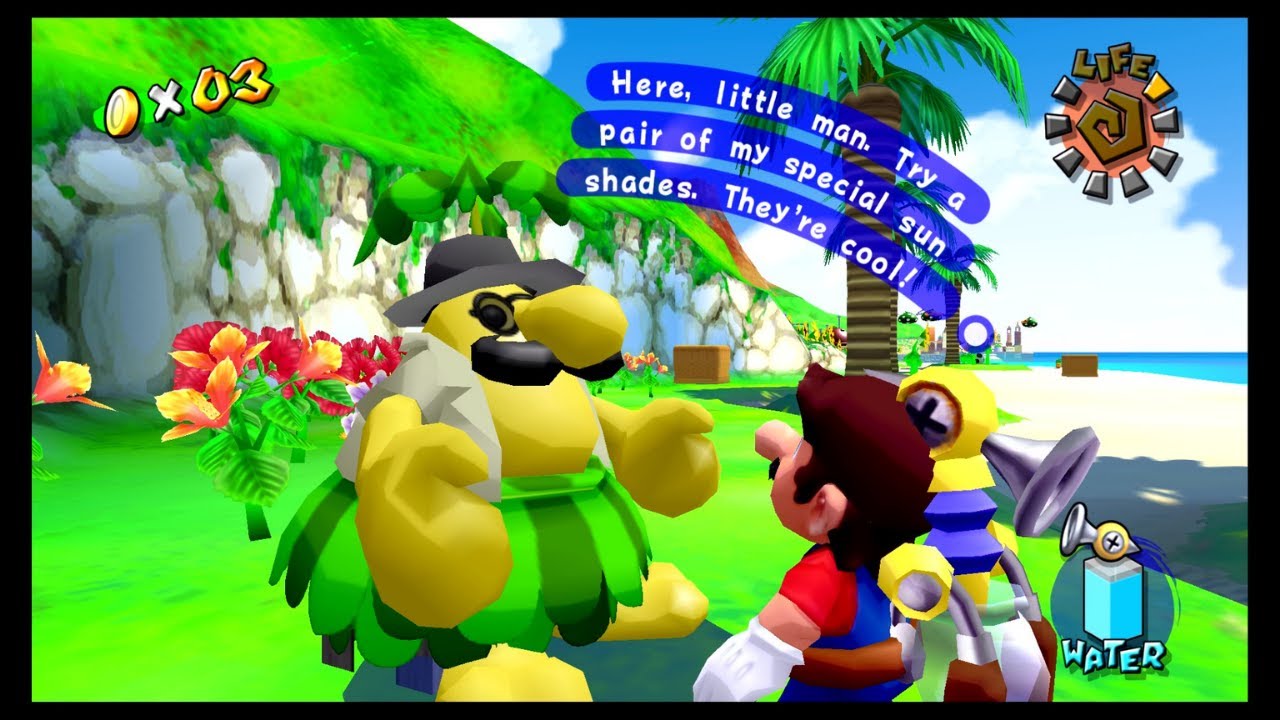 Super Mario Sunshine- Mario Dies While Talking Glitch - YouTube