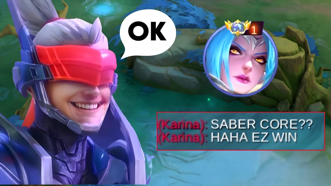 GLOBAL SABER LAUGH AT ENEMY TRASHTALK!! ( enemy said EZ win = 1 hit ...