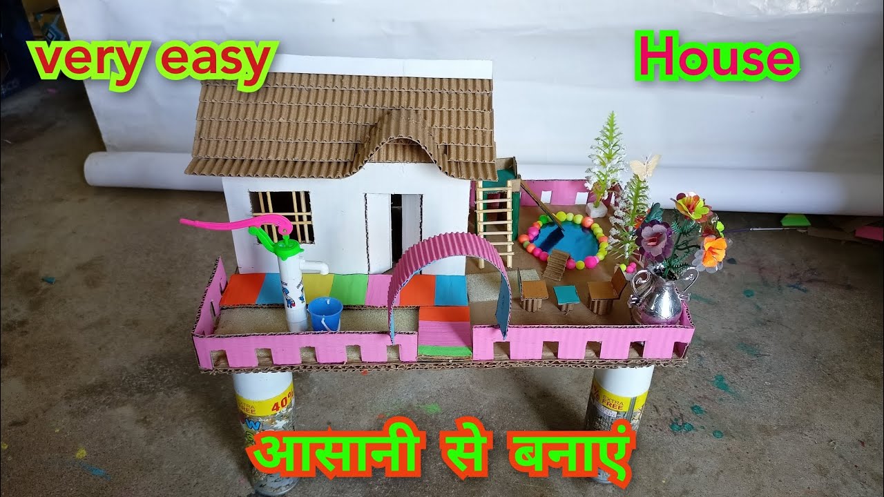 Build a one - floor house a with beautiful aquarium for your garden ...