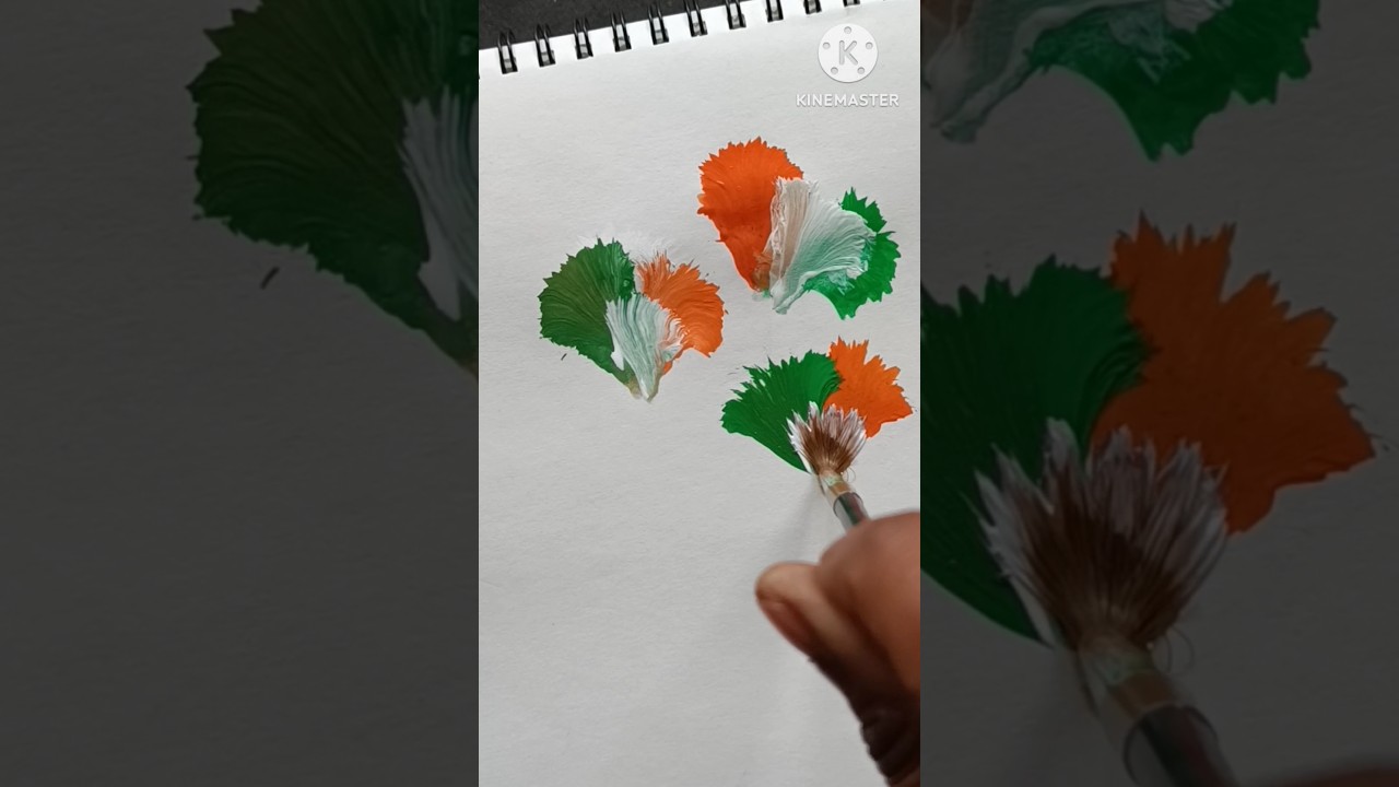 easy flower painting/one stroke flower art - YouTube