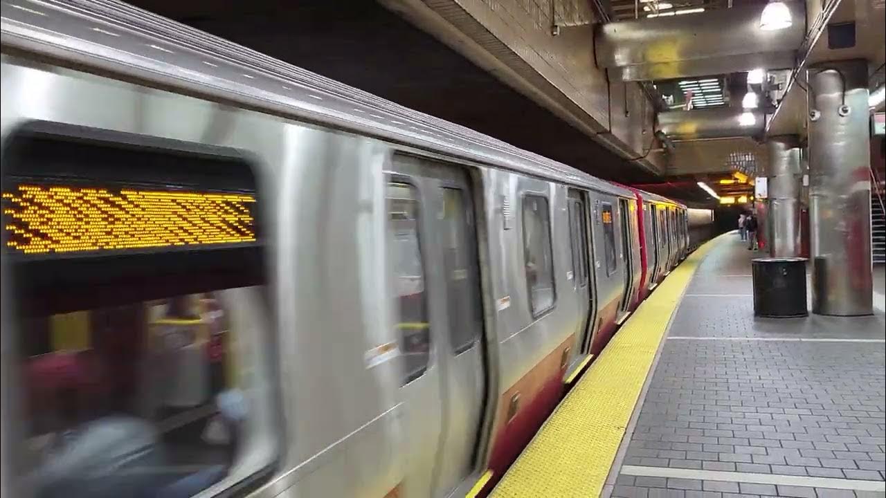 MBTA 1900 New Red Line train arriving - YouTube